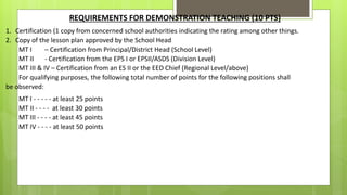 Guidelines master teacher positions | PPTX