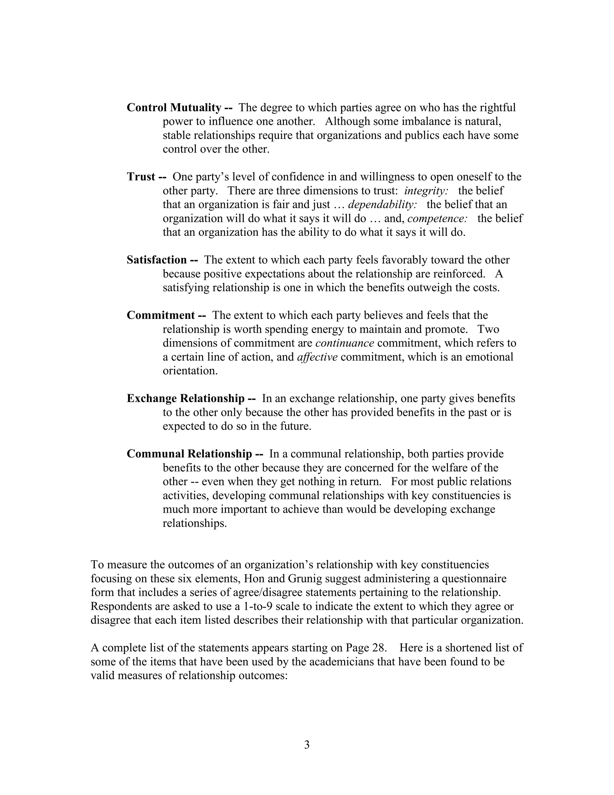 Guidelines measuring relationships[1] | PDF