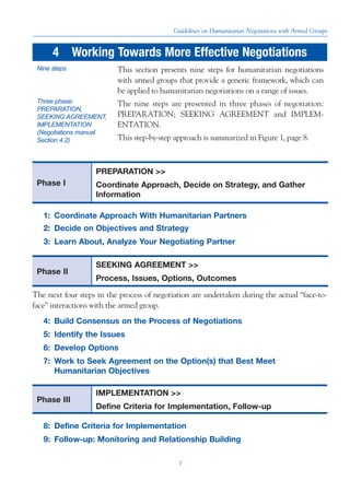 Guidelines negotiations armed groups | PDF