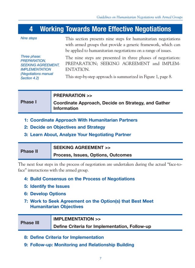 Guidelines negotiations armed groups | PDF