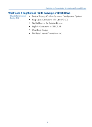 Guidelines negotiations armed groups | PDF