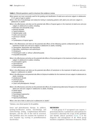 Guidelines of care for the management of acne vulgaris | PDF