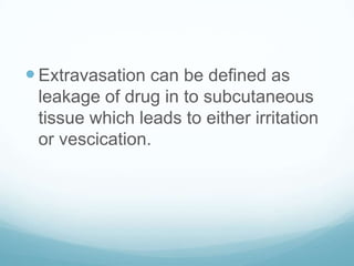 Guidelines of extravasation,infection& pain in oncology | PPTX