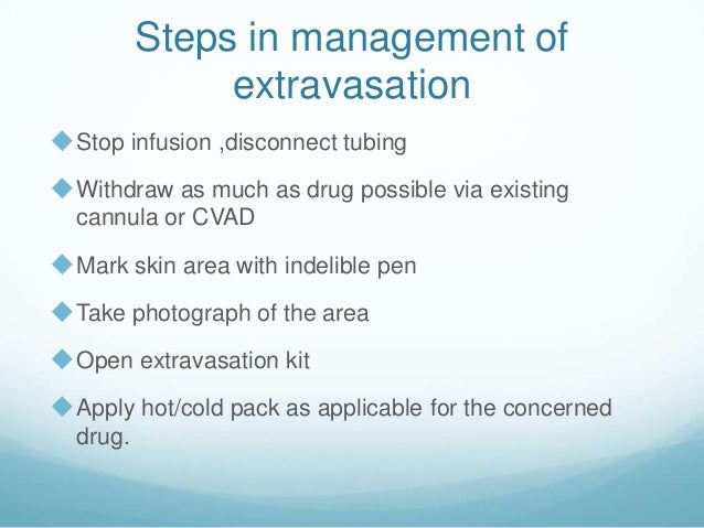 Guidelines of extravasation,infection& pain in oncology