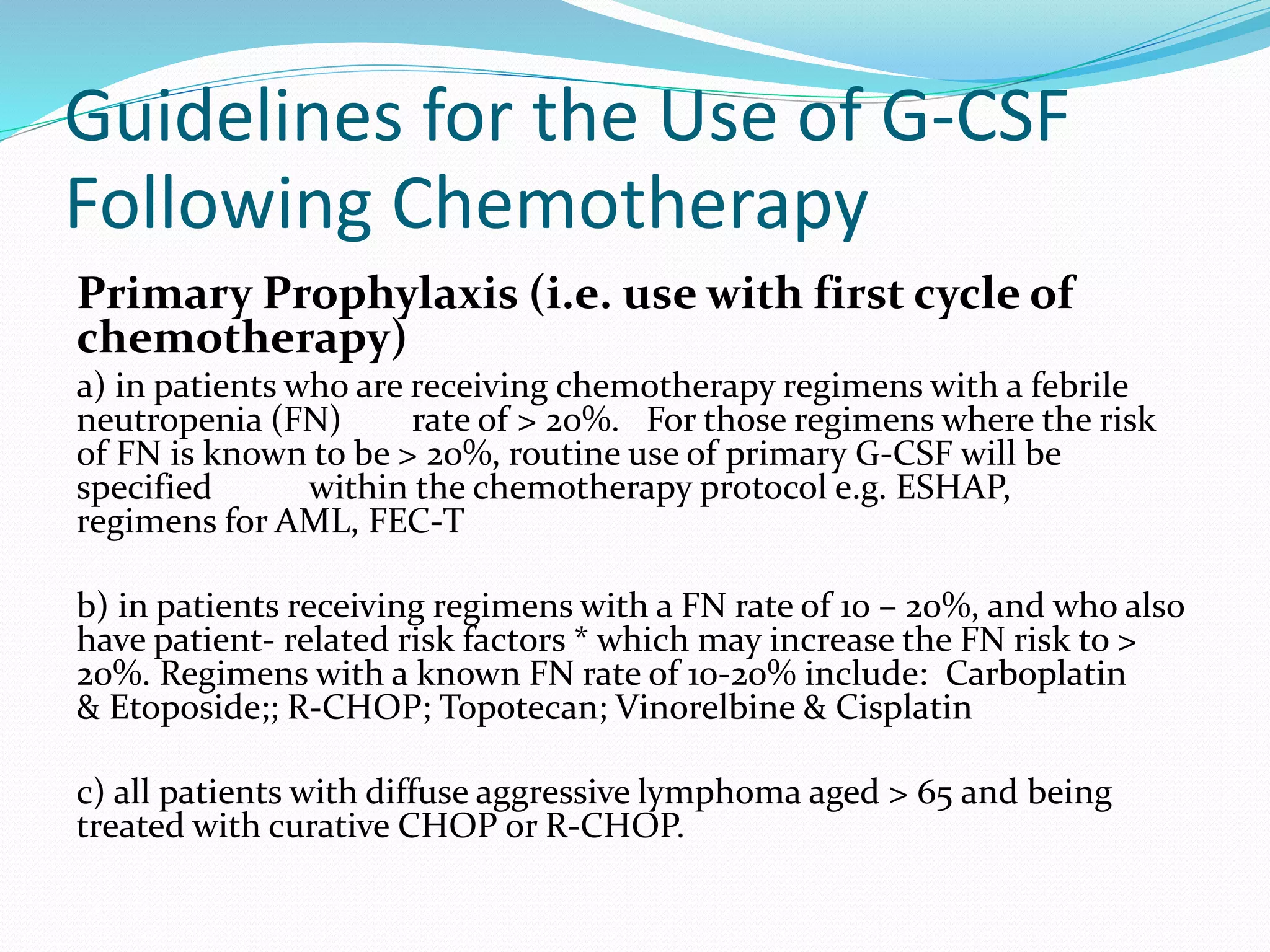 Guidelines of febrile neutropenia | PPTX