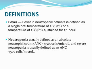 Guidelines of febrile neutropenia | PPT