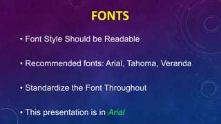 Guidelines for preparing a powerpoint presentation | PPTX
