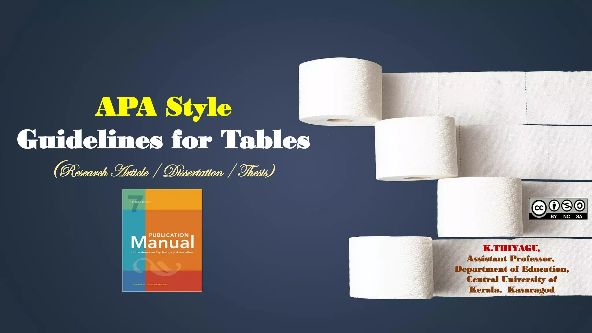 Guidelines of Tables - APA Style - 7th Edition | PDF