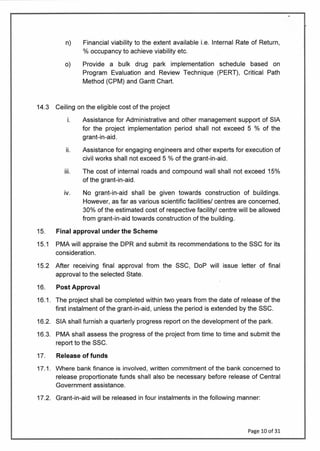 Guidelines of the scheme promotion of bulk drug parks 1 | PDF
