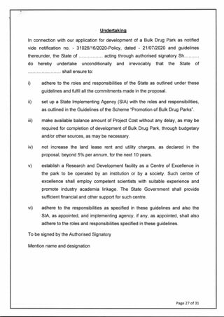 Guidelines of the scheme promotion of bulk drug parks 1 | PDF