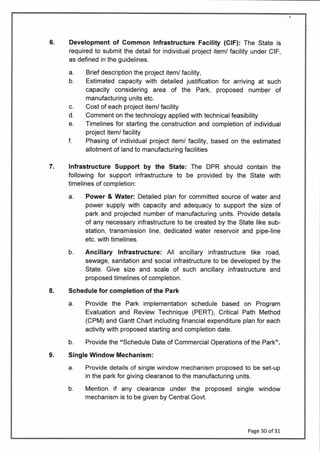 Guidelines of the scheme promotion of bulk drug parks 1 | PDF