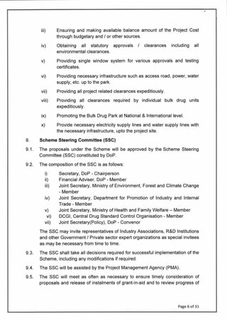 Guidelines of the scheme promotion of bulk drug parks 1 | PDF