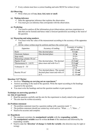 Guidelines on answering paper 2 and paper 3 questions