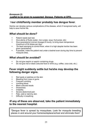 Guidelines on clinical management of Dengue Fever & Dengue Hemorrhagic ...