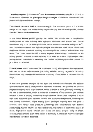 Guidelines on clinical management of Dengue Fever & Dengue Hemorrhagic ...