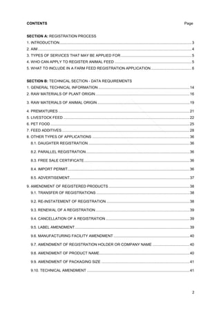 Guidelines on farm feeds registration requirements march 2015 | PDF