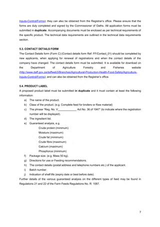 Guidelines on farm feeds registration requirements march 2015 | PDF
