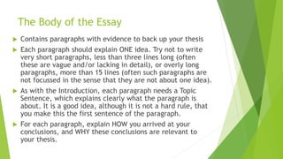 Guidelines on how to write an academic essay | PPT