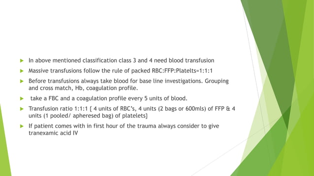 Guidelines on massive blood transfusion(lecture-6) | PPT