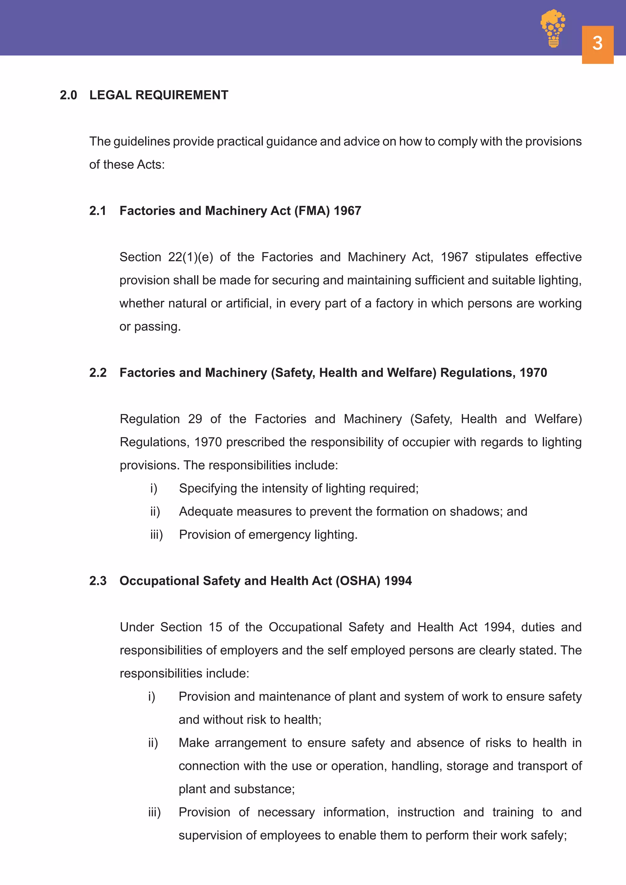 Guidelines on osh for lighting at workplace.pdf versi bi | PDF
