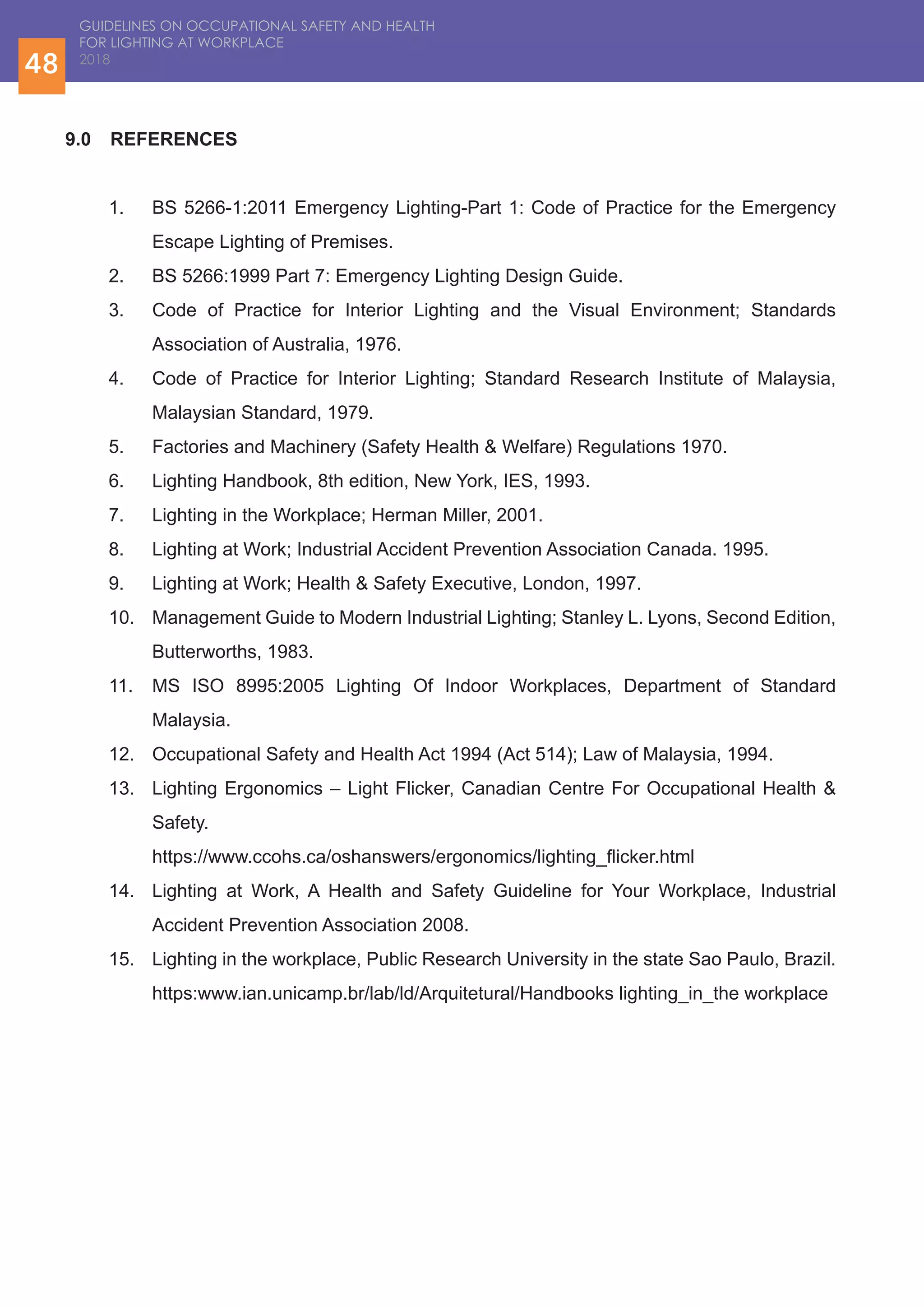 Guidelines on osh for lighting at workplace.pdf versi bi | PDF