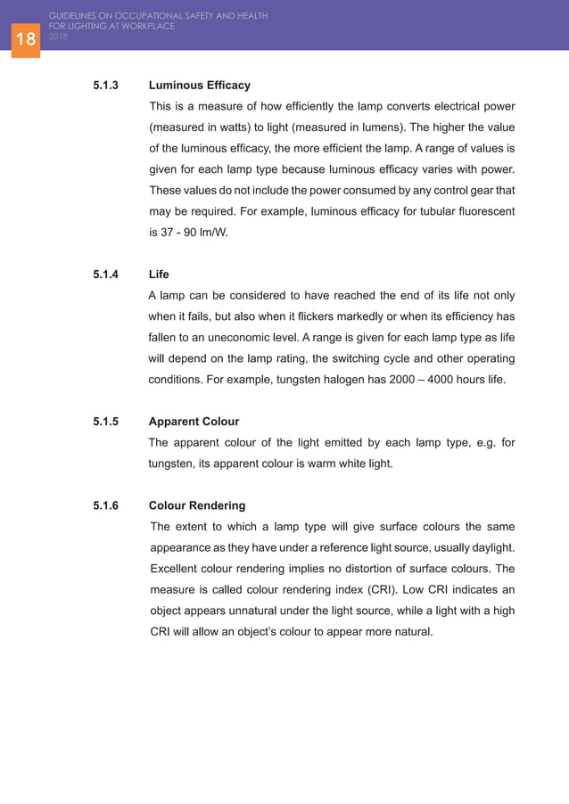 Guidelines on osh for lighting at workplace.pdf versi bi | PDF | Eye ...