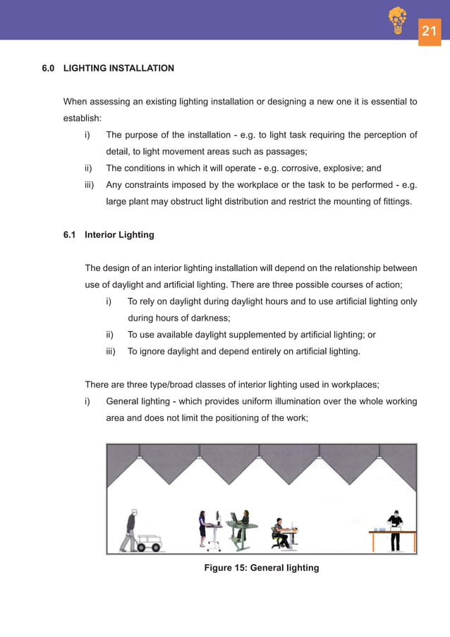 Guidelines on osh for lighting at workplace.pdf versi bi | PDF | Eye ...