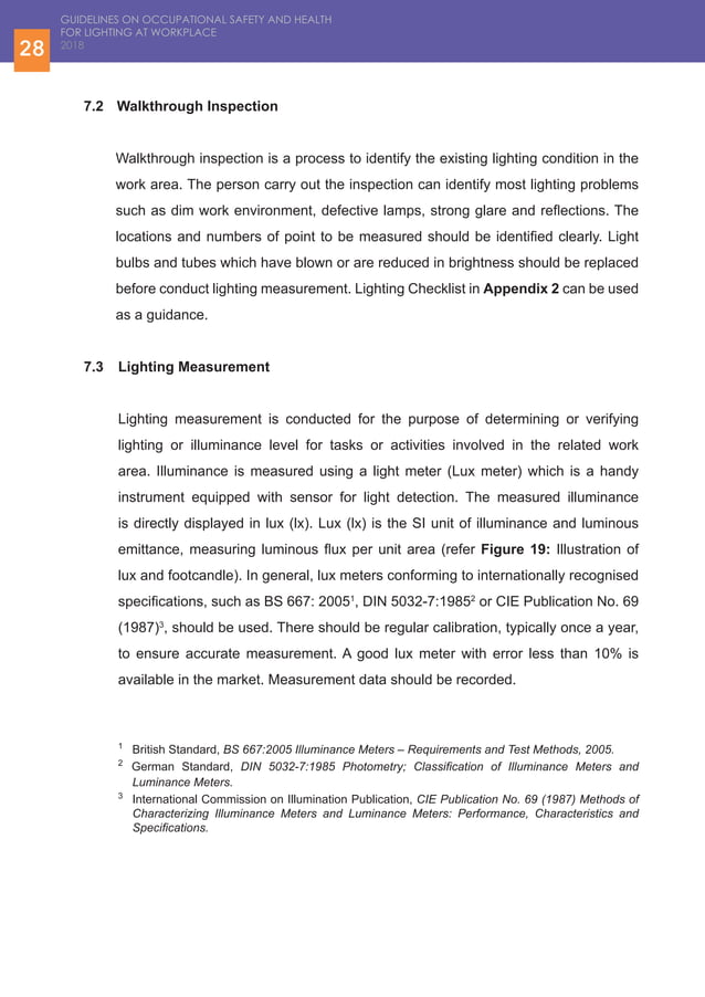 Guidelines on osh for lighting at workplace.pdf versi bi | PDF | Eye ...