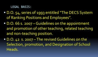 Guidelines on promotion on administrative position | PPTX