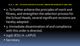 Guidelines on promotion on administrative position | PPTX