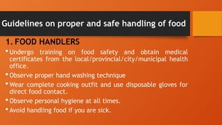 Guidelines on proper and safe handling of food.pptx