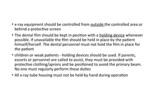Guidelines on Radiation Safety in Dentistry | PDF