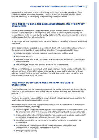 Guidelines on risk_assessments_and_safety_statements | PDF