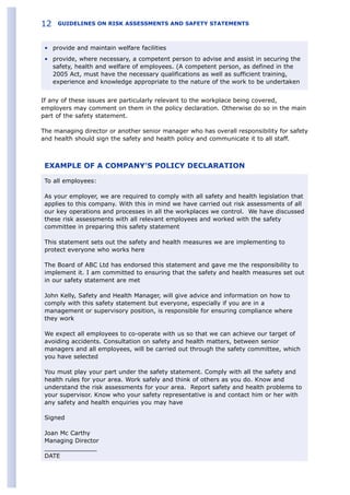 Guidelines on risk_assessments_and_safety_statements | PDF