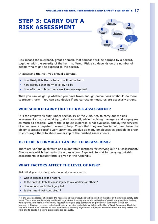 Guidelines on risk_assessments_and_safety_statements | PDF
