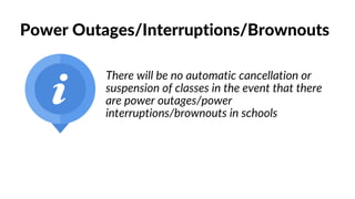 Guidelines on the Cancellation or Suspension of Classes and Work in ...