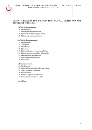 Guidelines on the manner of application to the ethics committee in ...