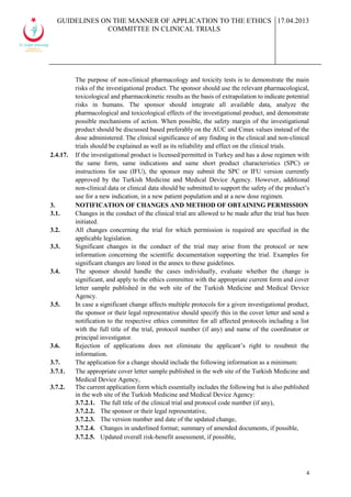 Guidelines on the manner of application to the ethics committee in ...