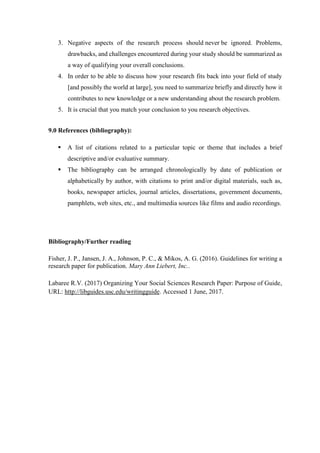 Guidelines on writing a research paper | PDF