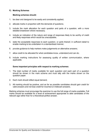 guidelines paper setters for people llllll | PDF