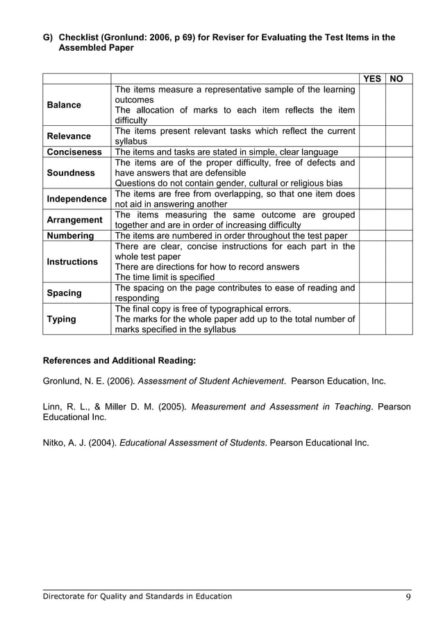 guidelines paper setters for people llllll | PDF | Standardized Testing ...