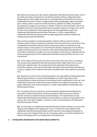 Guidelines regarding independent data monitoring committees, published ...