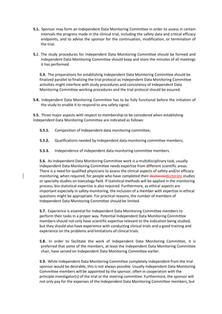 Guidelines regarding independent data monitoring committees, published ...