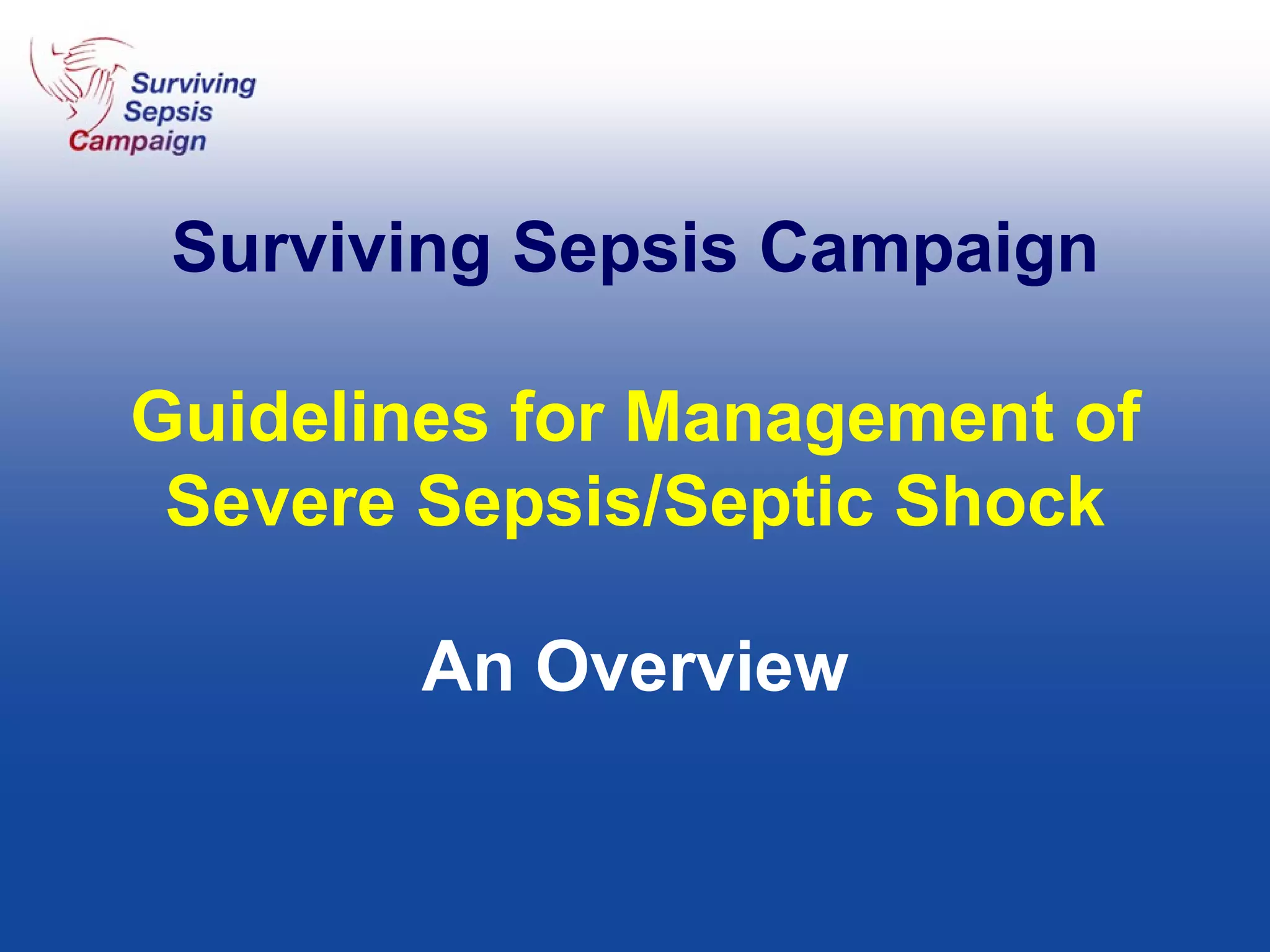 Guidelines Sepsis(Power Point) | PPT