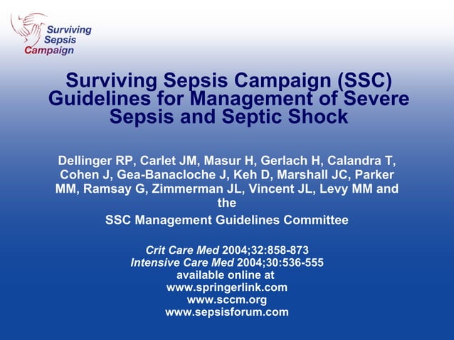 Guidelines Sepsis(Power Point) | PPT | First Aid | Injuries