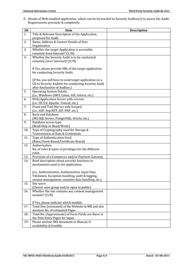 Guidelines thirdpartysecurityauditbyu ser | PDF