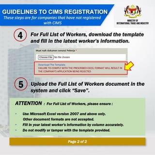Guidelines to CIMS registration | PDF