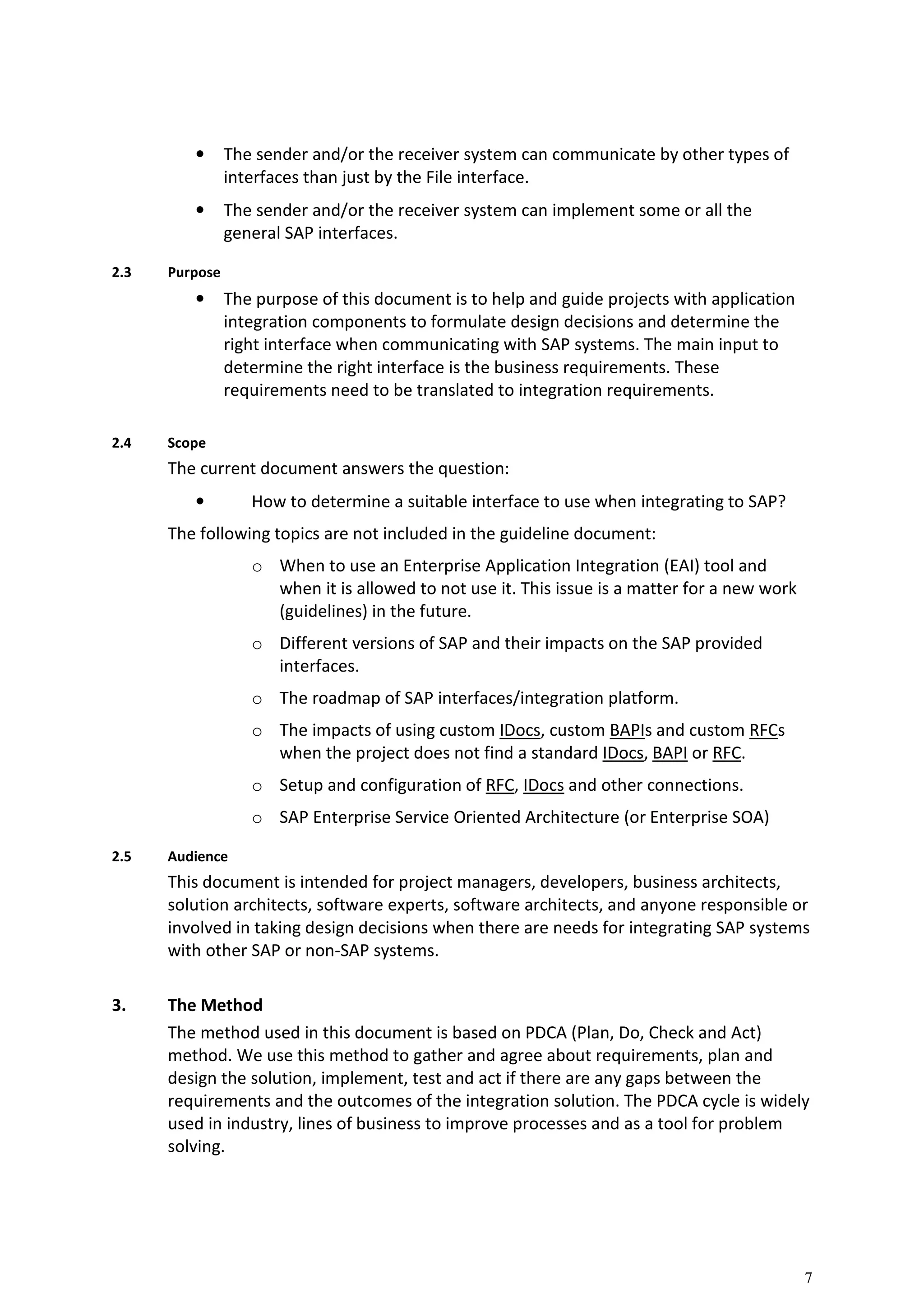 Guidelines to determine the right interface when integrating with sap systems version 1.4 | PDF