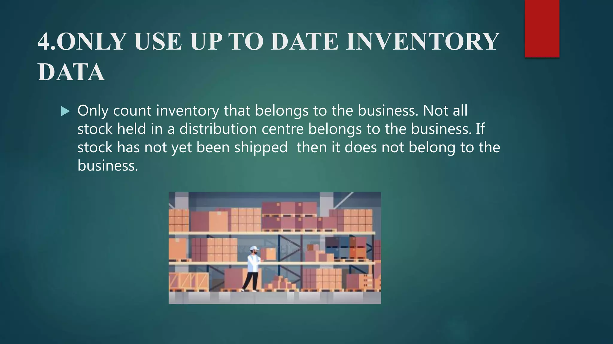 Guidelines to follow during & after stock taking | PPT