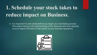 Guidelines to follow during & after stock taking | PPT